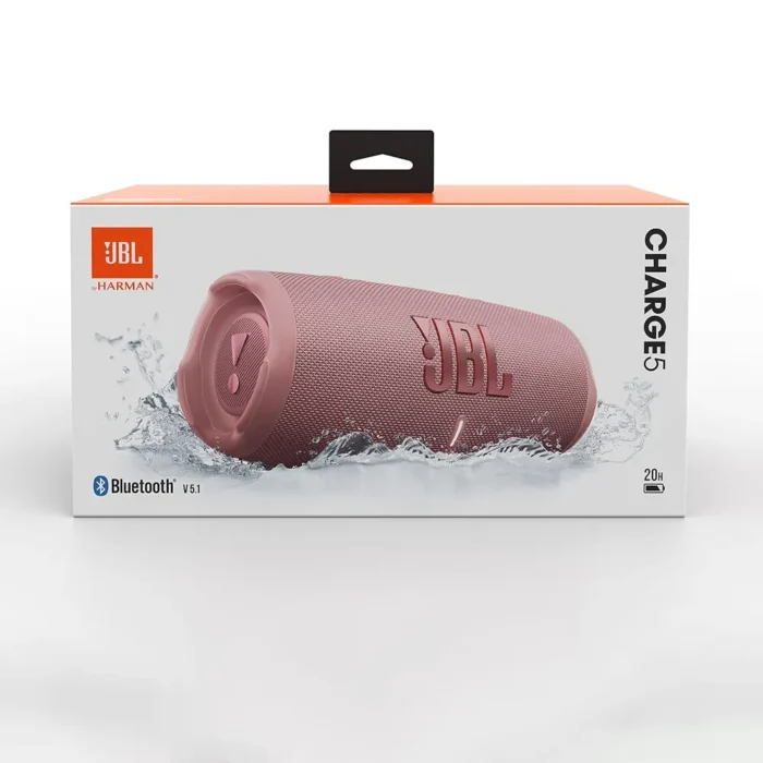 JBL CHARGE 5 PINK Charge 5 Portable Bluetooth Speaker - Pink - Kenzcart